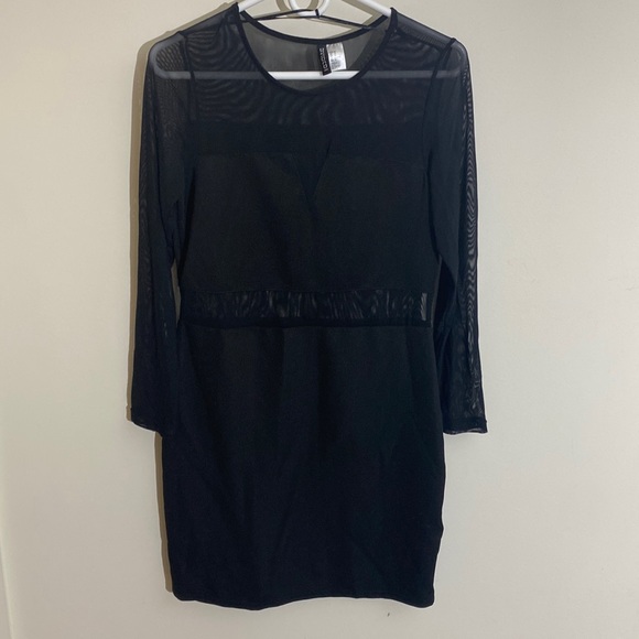 Divided | Dresses | Divided By Hm Black Long Sleeve Midi Dress With ...